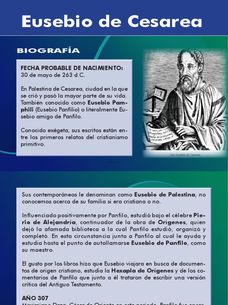 Trabajo Eusebio de Cesarea | PDF | Eusebio | arrianismo
