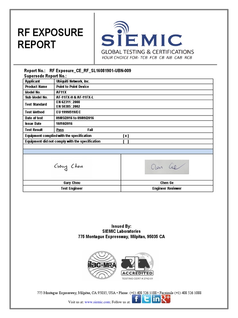 AF-11FX - EN63211 - EN50385 - Health | PDF | Antenna (Radio) | Radio