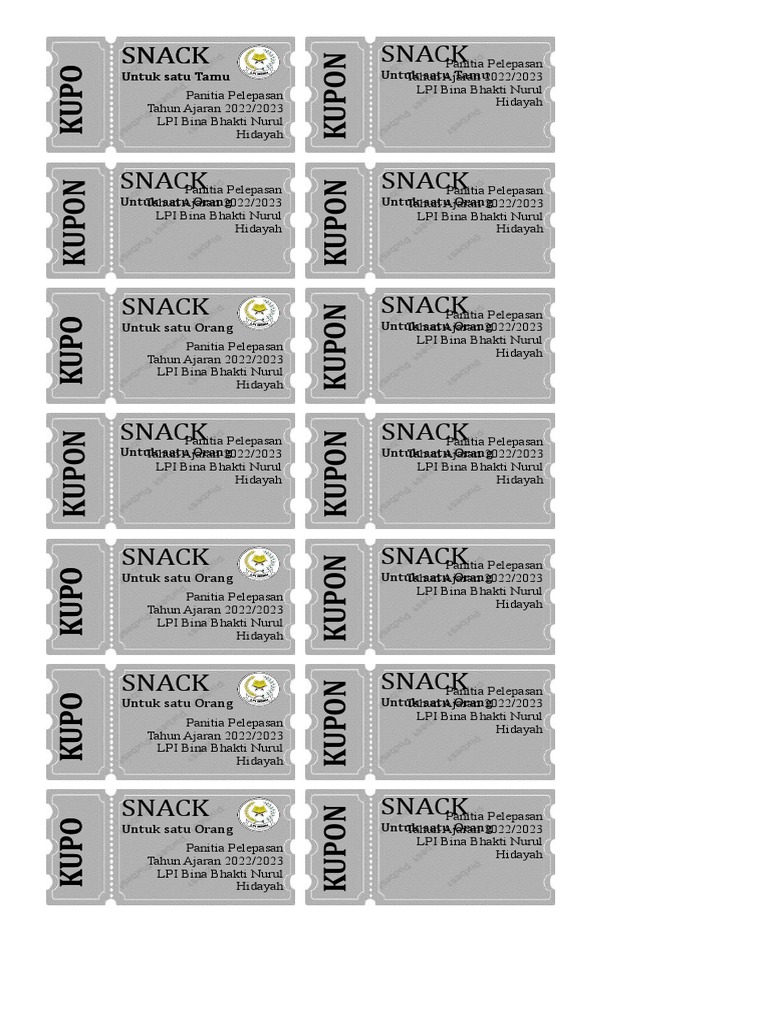 Kupon Tamu | PDF