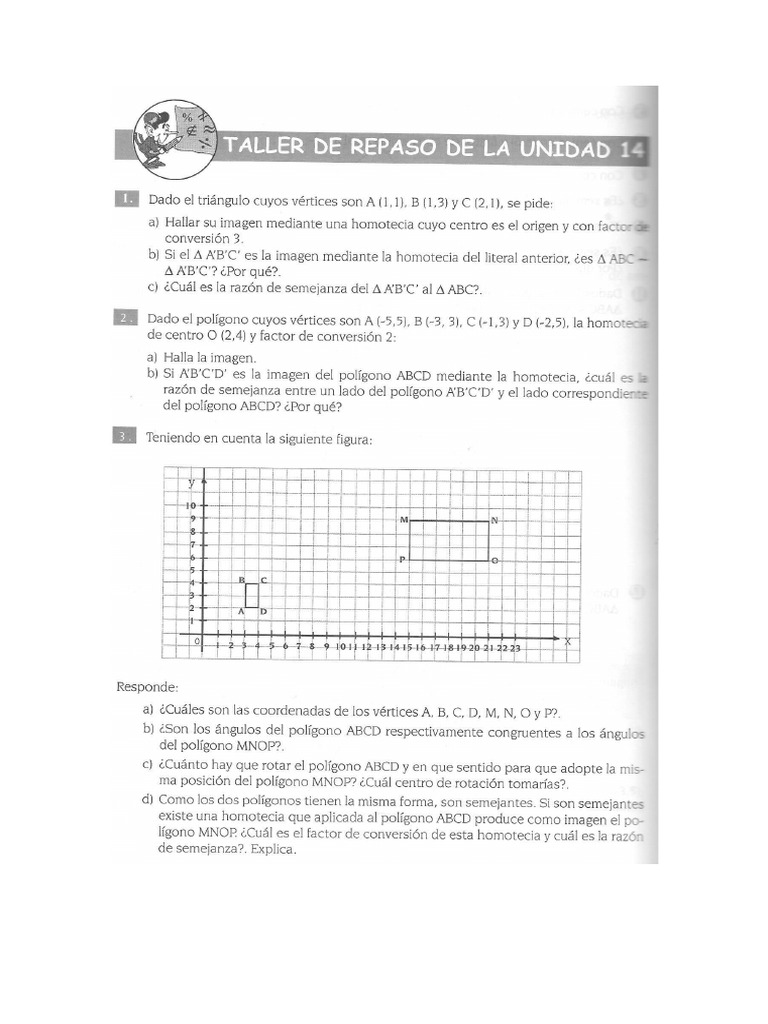 Taller Unidad 14 Grado Septimo | PDF