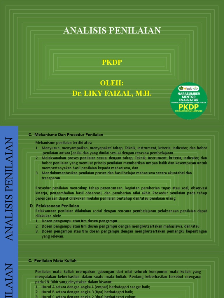 Analisis Penilaian-Dr. Liky Faizal, M.H. | PDF
