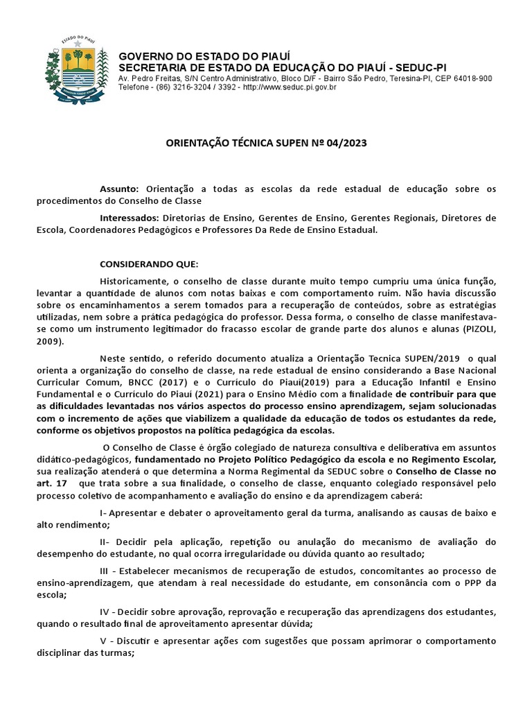 Conselho de Classe 2023 | PDF | Pedagogia | Aprendizado Conselho de Classe 2023 | PDF | Pedagogia | Aprendizado