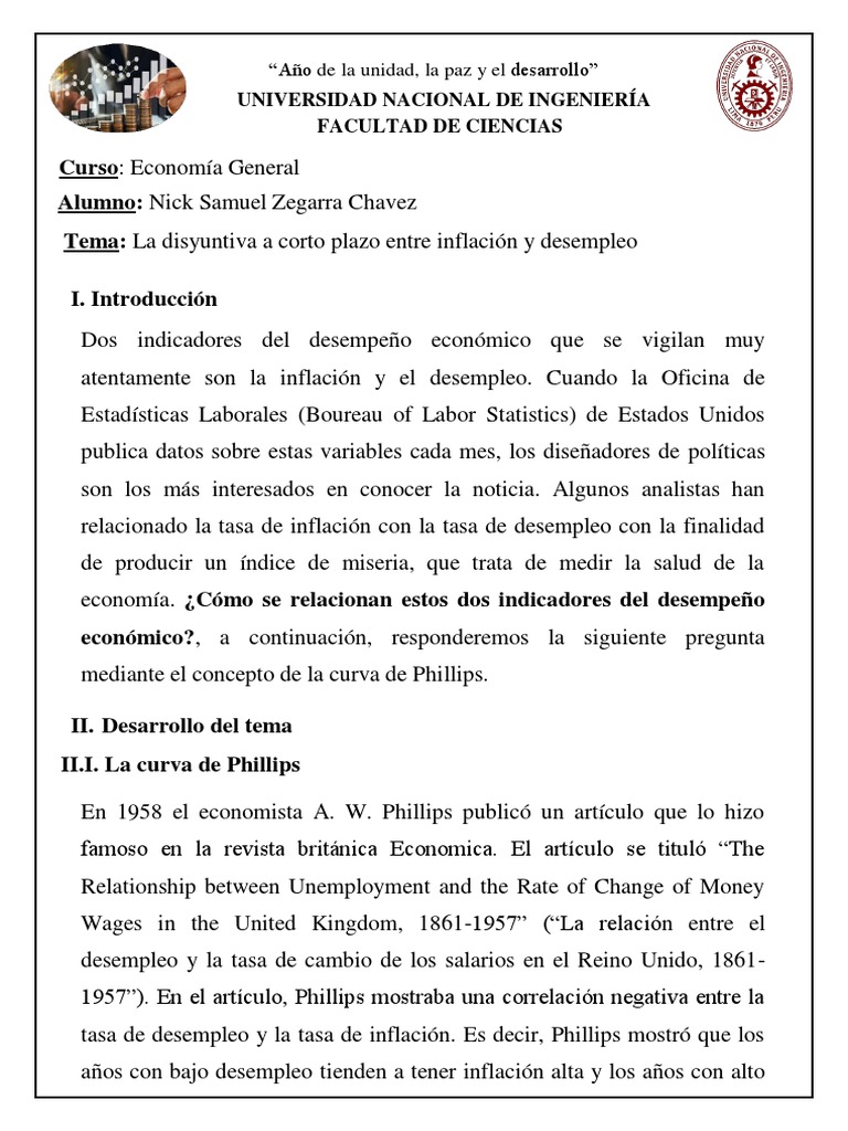 Resumen Del Cap XXXV La Disyuntiva A Corto Plazo Entre Inflación y Desempleo PC4 by Nick Zegarra ...
