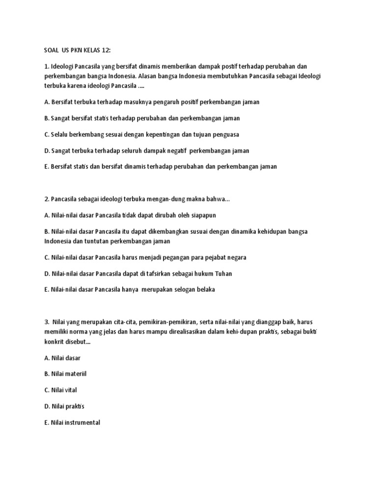 Soal Us PKN 2023 | PDF | Politik | Ilmu Sosial