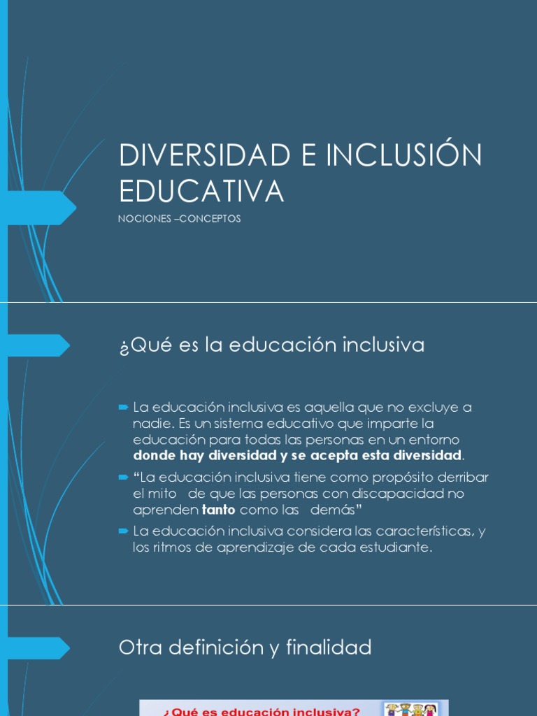 Diversidad E Inclusión Educativa Pdf
