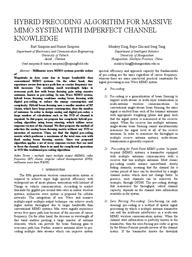 5 Nano 2022 Conference Template | PDF | Orthogonal Frequency Division Multiplexing | Mimo