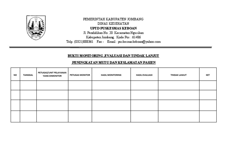 Bukti Monitoring Evaluasi Tindak Lanjut | PDF