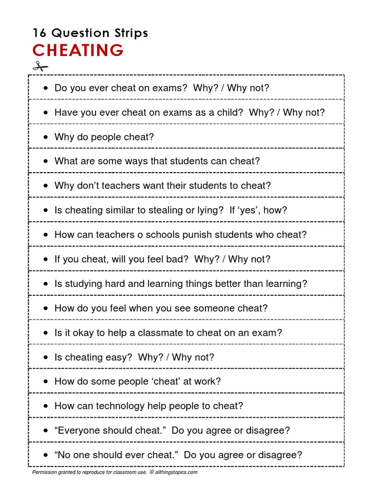 16qs Cheating | PDF | Behavior Modification | Learning