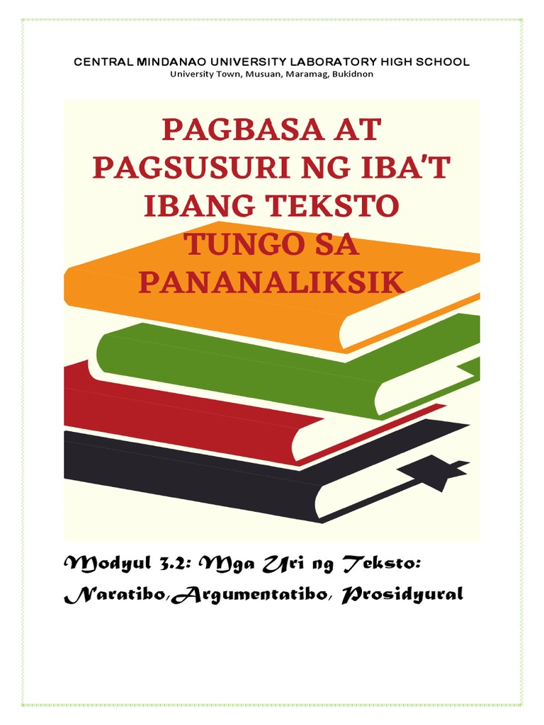 Modyul 5 - Mga Uri NG Teksto | PDF