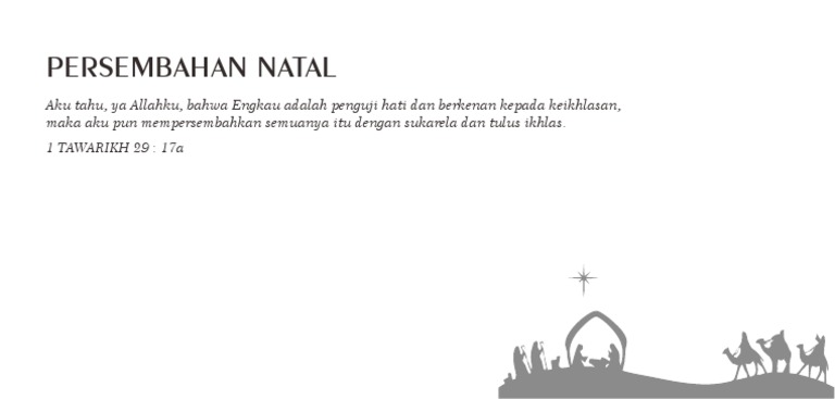 Persembahan Natal yang Ikhlas | PDF