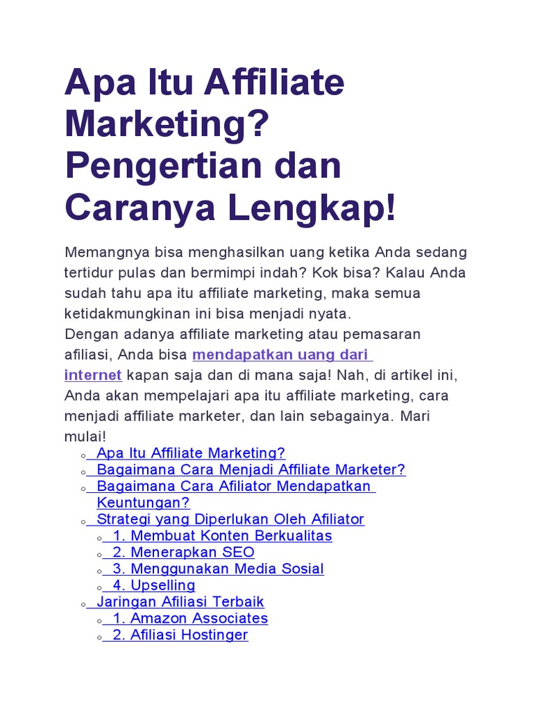 Affiliate Marketing | PDF