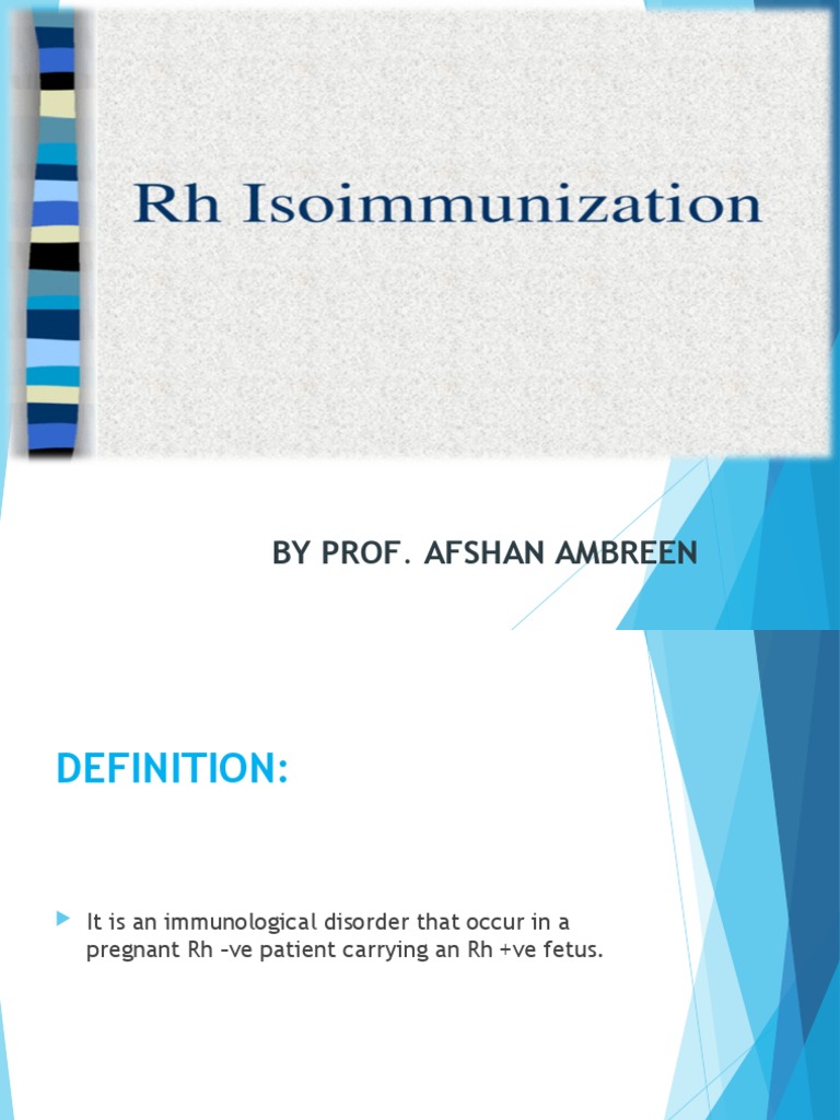 RH Isoimmunization 2021 | PDF | Maternal Health | Human Reproduction