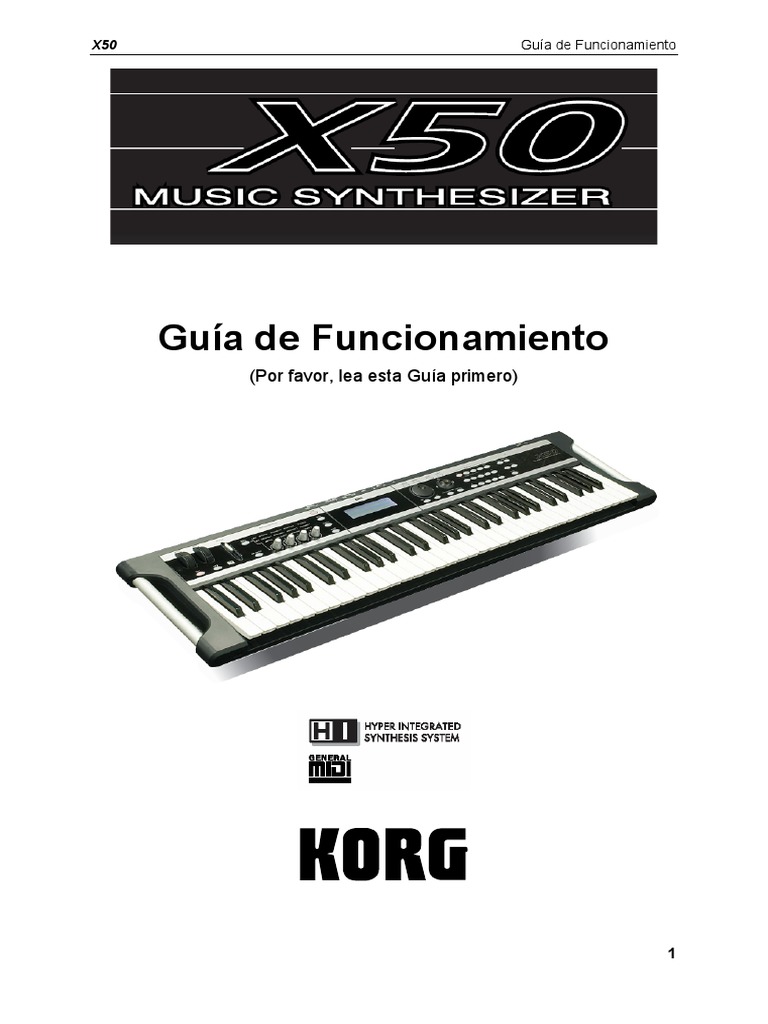 Korg X50 | PDF | Tecnología de información y comunicaciones | Electrónica