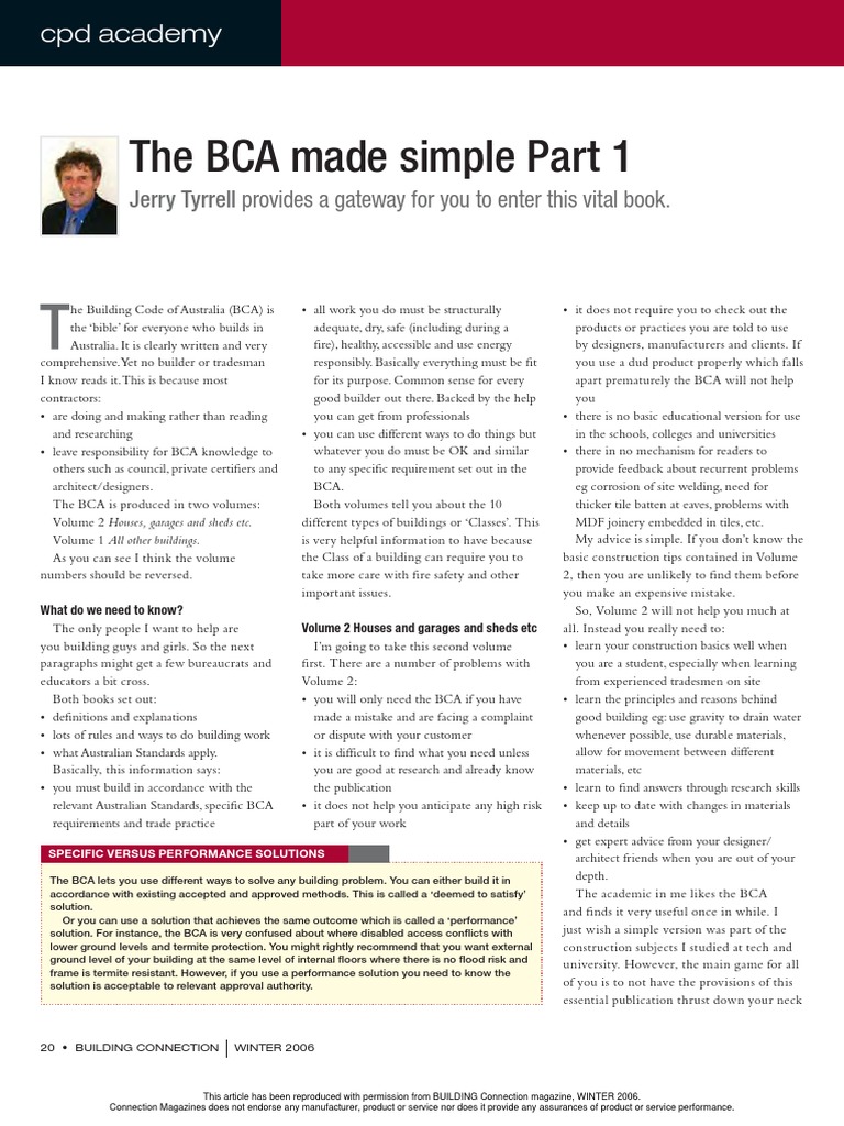 Builders' Guide to BCA Basics | PDF | Building