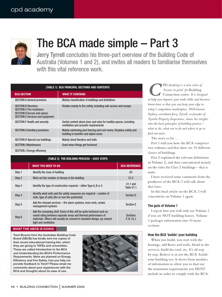 The BCA Made Simple - Part 3 | PDF | Building | Building Engineering