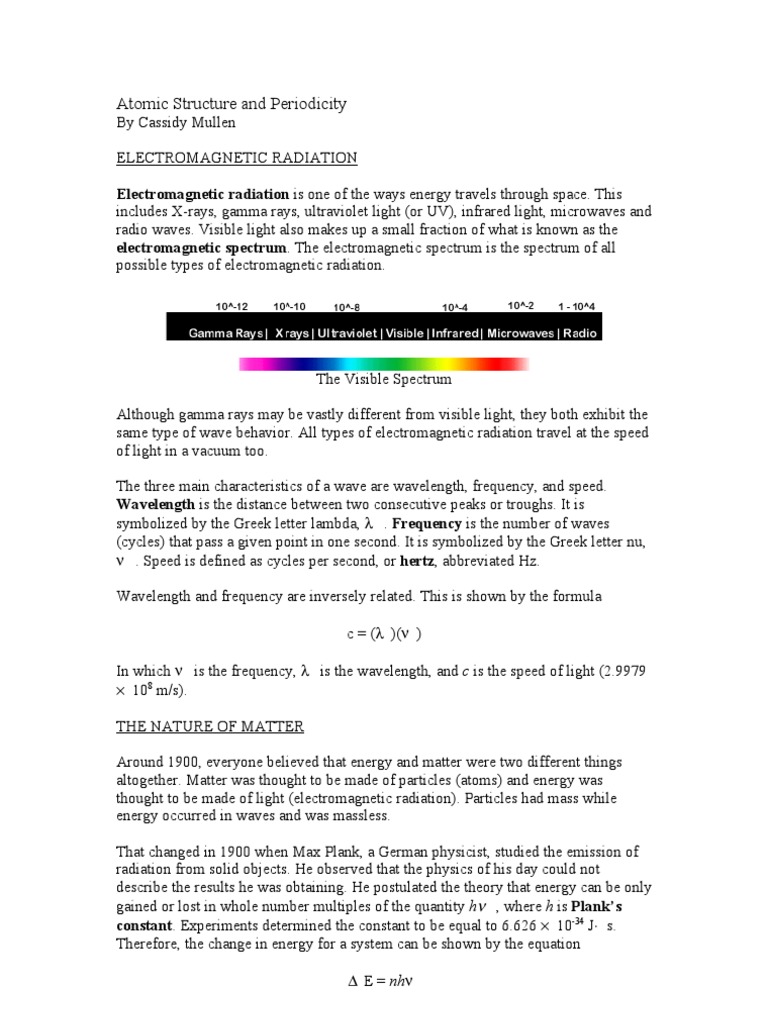 Atomic Structure and Periodicity | PDF | Electron Configuration ...