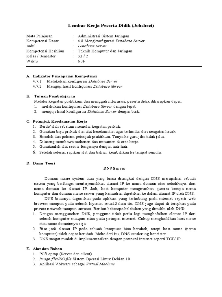 LKPD Database Server | PDF