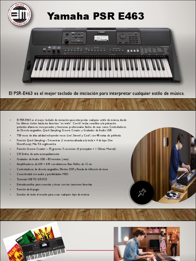 Yamaha PSR E463 | PDF
