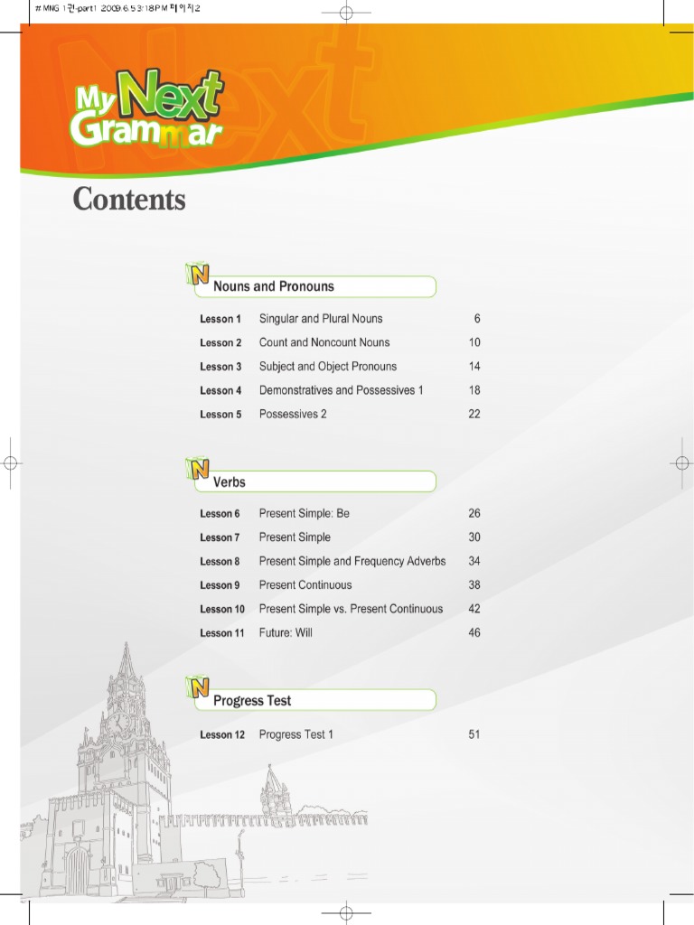 My Next Grammar-book 1 (1과-5과) | PDF | Grammatical Number | Plural