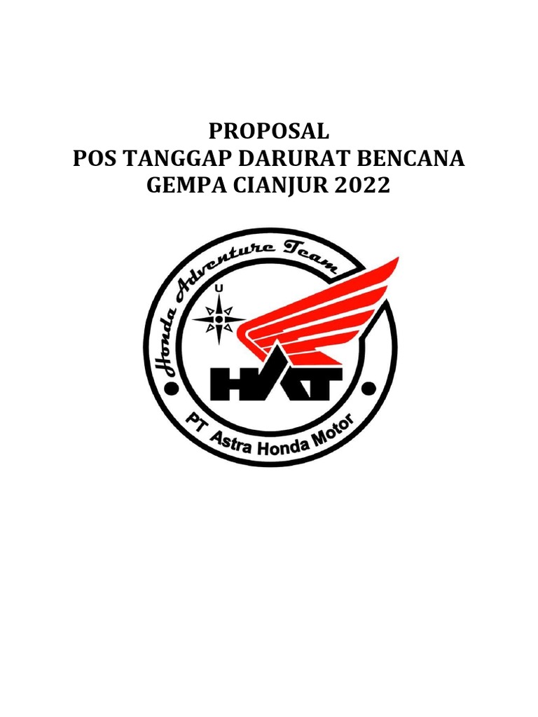 Proposal Bencana Gempa Cianjur | PDF