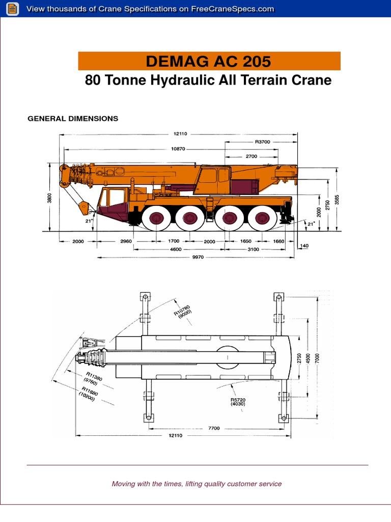 Demag-AC-205 80 Ton | PDF | Crane (Machine) | Tonne