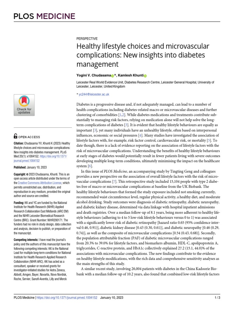 Journal Pmed 1004152 | PDF | Diabetes | Public Health