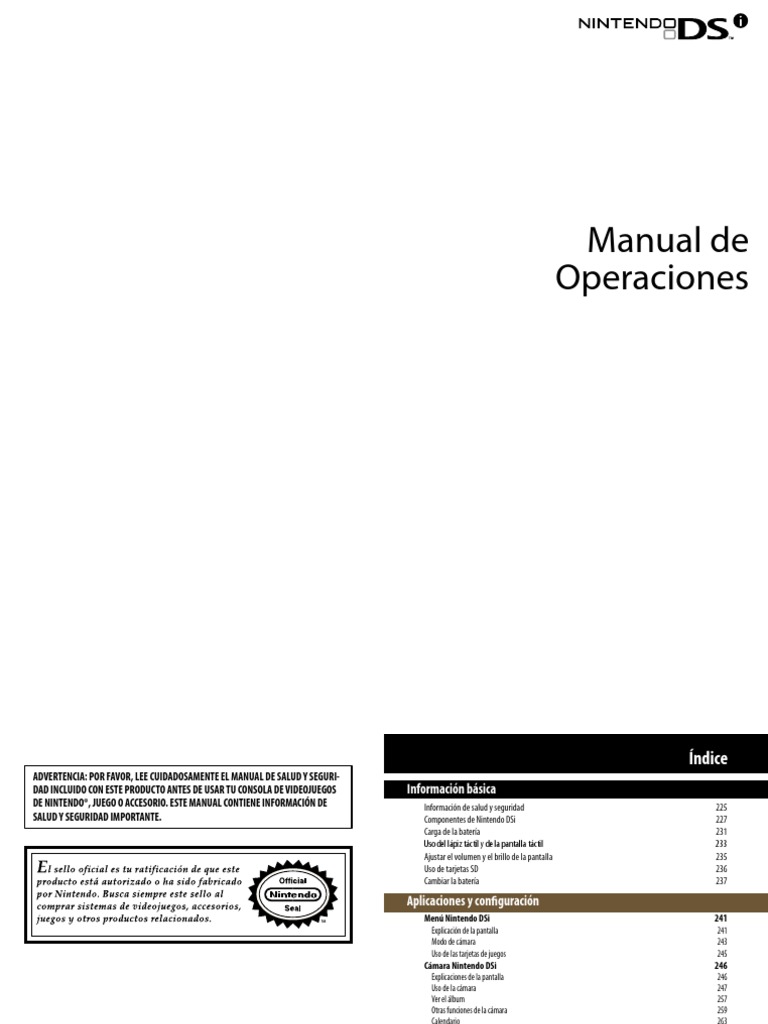 Nintendo Dsi Manual | PDF | Nintendo | Informática y tecnología de la ...