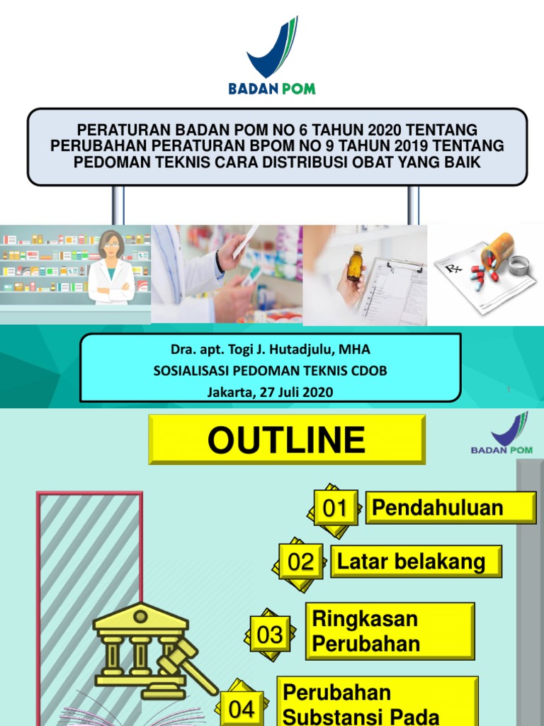 Materi 1. Peraturan PerBPOM 6 Tahun 2020 Tentang Perubahan PerBPOM 9 Tahun 2019 | PDF