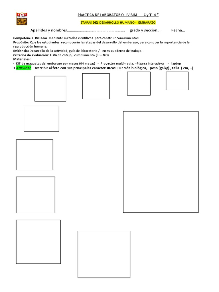Practica De Laboratori0 Iv Bim C Y T 4 Pdf
