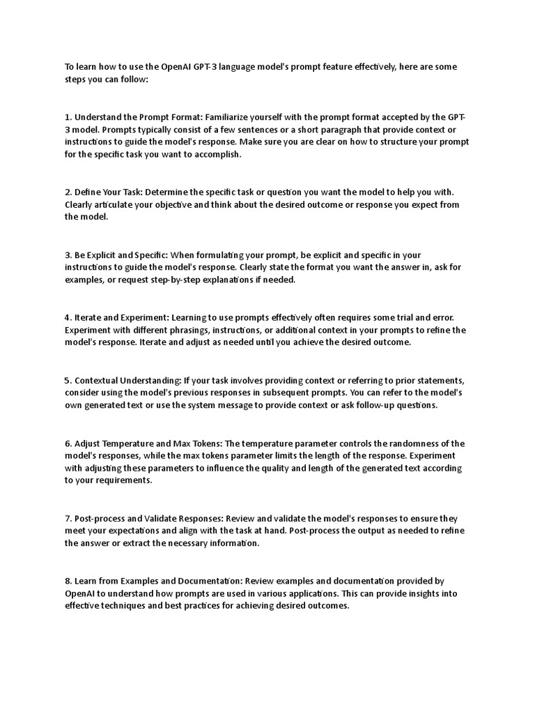 To learn how to use the OpenAI GPT | PDF | Experiment | Psychological ...