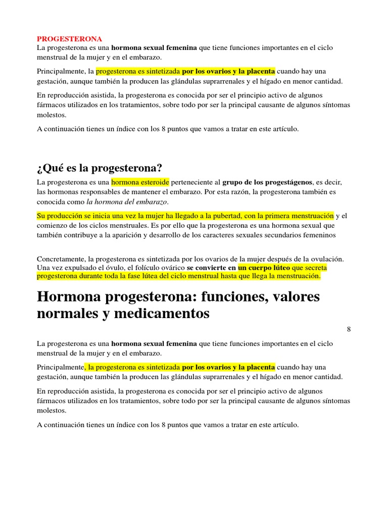 Hormonas Femeninas | PDF | Ciclo menstrual | Progesterona