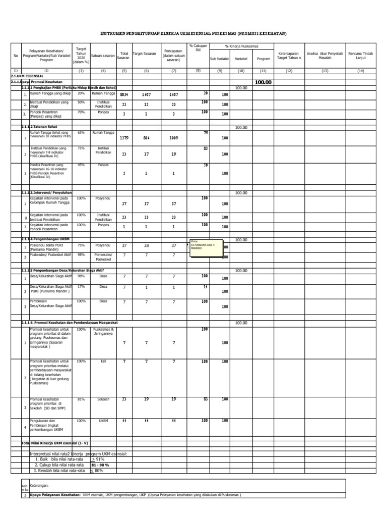Instrument PKP - Tahun 2021 Per Program (Essensial) | PDF