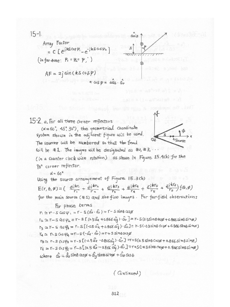 Solution Manual Antenna Theory by Balanis Edition2 Chapter15b 3036 | PDF