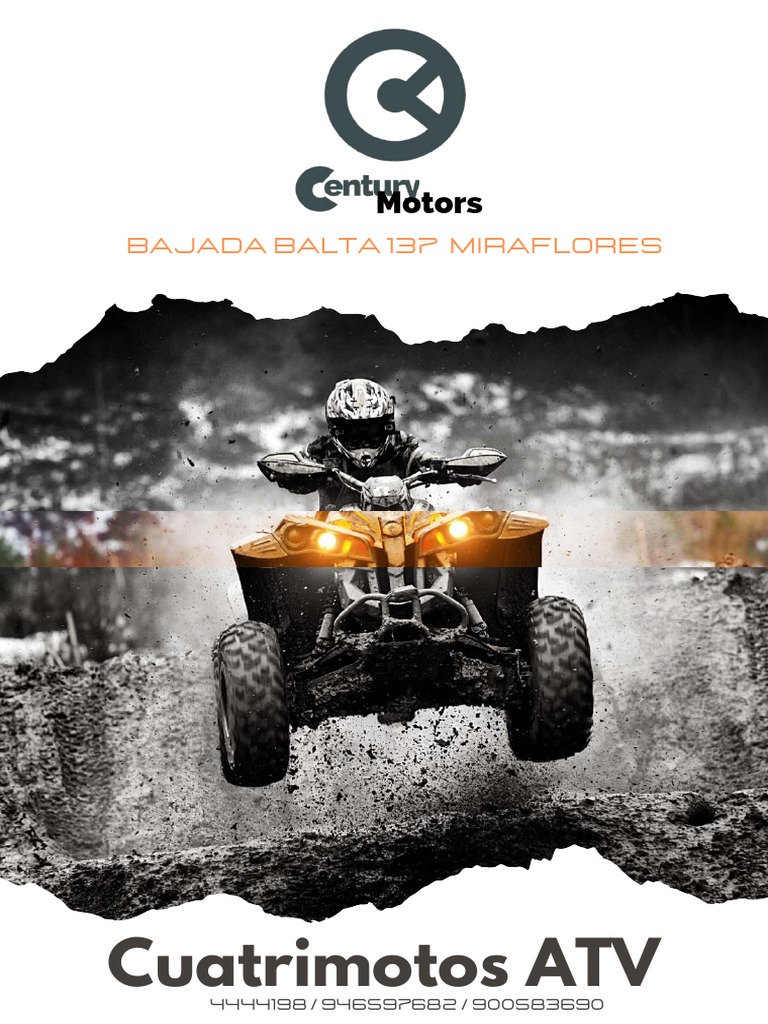 CATALOGO CUATRIMOTOS GASOLINA CENTURY MOTOR (1) Redkk | PDF | Eje | Estilos de carrocería