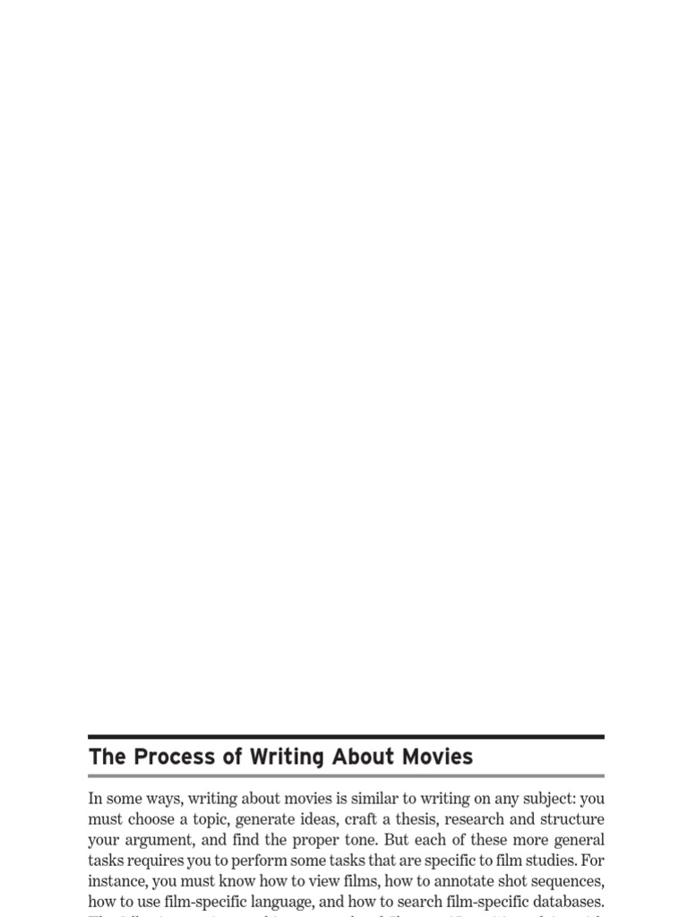 Writing Effective Film Analysis Papers | PDF | Dvd | Plagiarism
