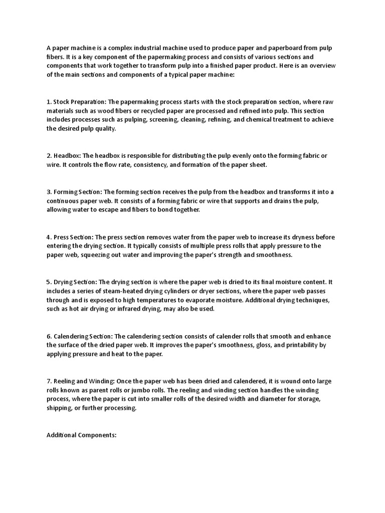 A Paper Machine Is A Complex Industrial Machine Used To Produce Paper ...