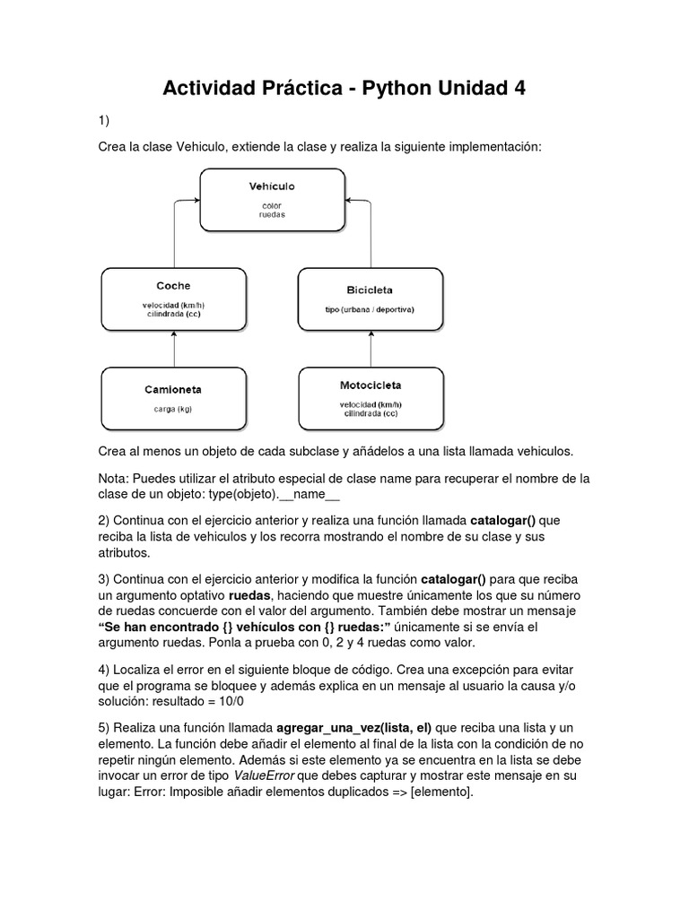 Actividad Práctica - Python Unidad 4 | PDF