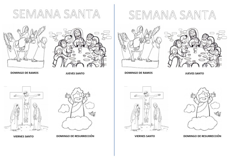 Dibujos para Colorear Semana Santa | PDF
