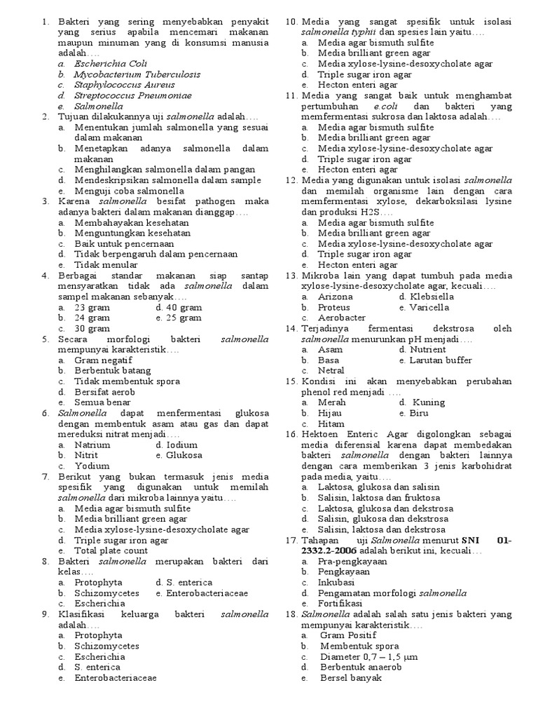 Latihan Soal Mikrobio | PDF