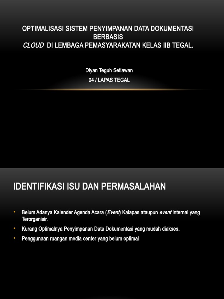 Optimalisasi Sistem Penyimpanan Data Dokumentasi Berbasis | PDF