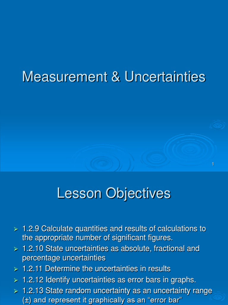 1.2b Measurement and Uncertainties | PDF | Significant Figures ...