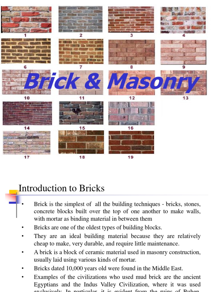 Topic 3 Brick & Masonry | PDF | Brick | Concrete