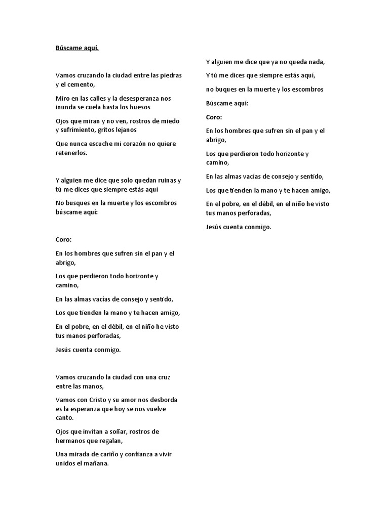 Buscame Aqui | PDF | Poesía