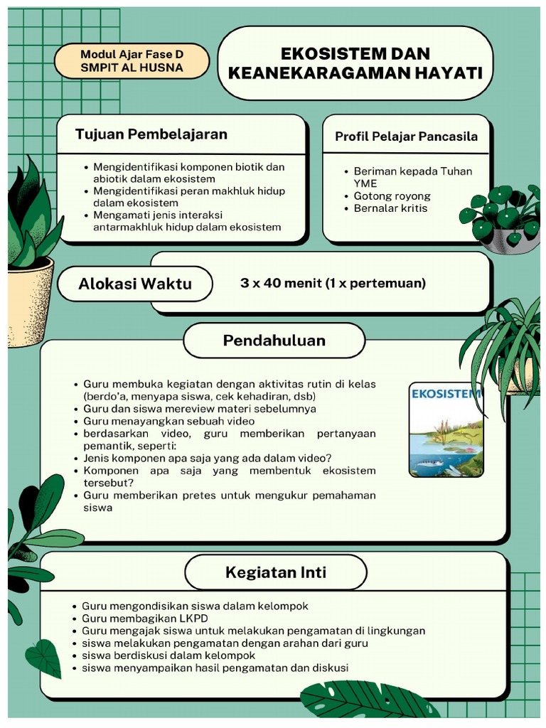 Modul Ajar Ekosistem | PDF