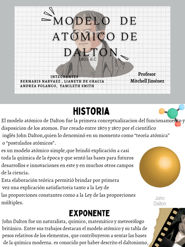Modelo Atomico de Dalton | PDF | Átomos | Química