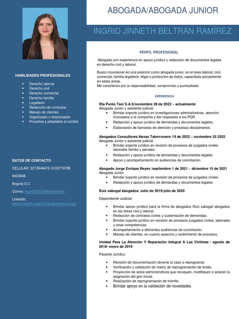 Cv Ingrid Jinneth Beltrán Ramírez Abogada 2 Compressed Pdf