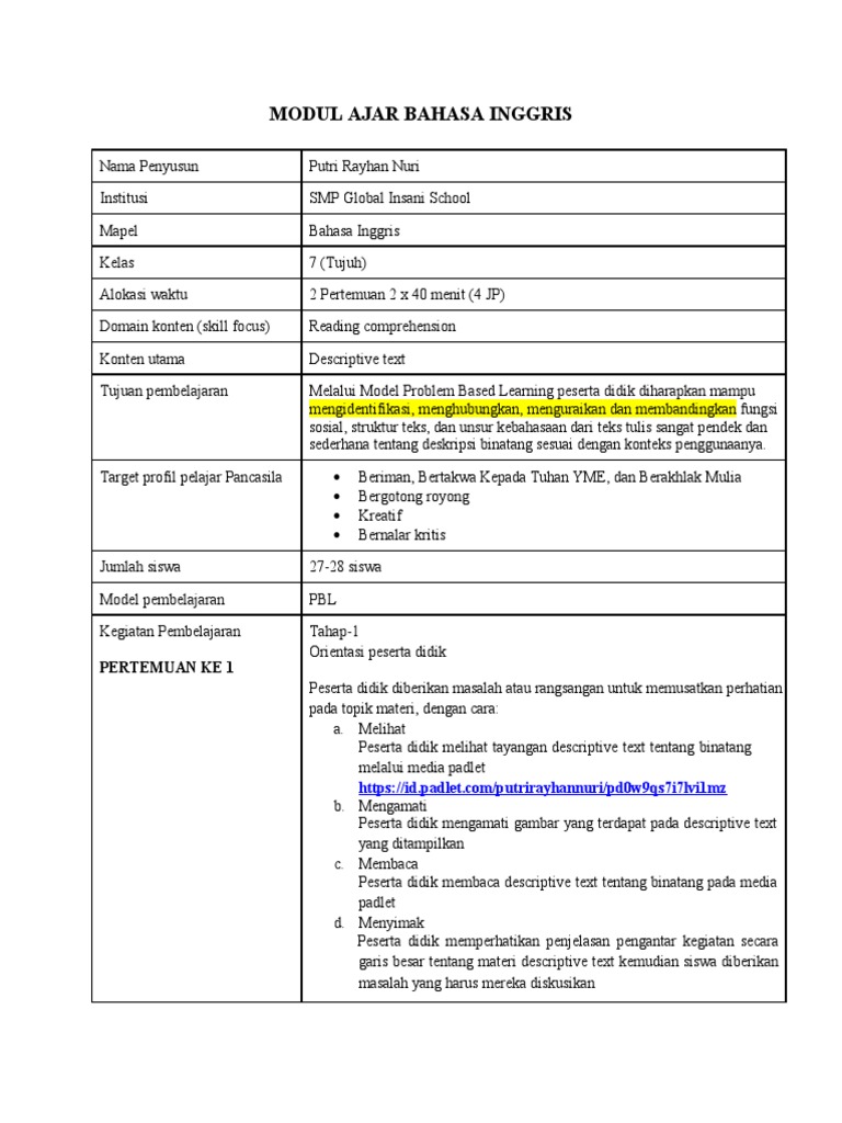 Descriptive Text | PDF | Karier & Perkembangan