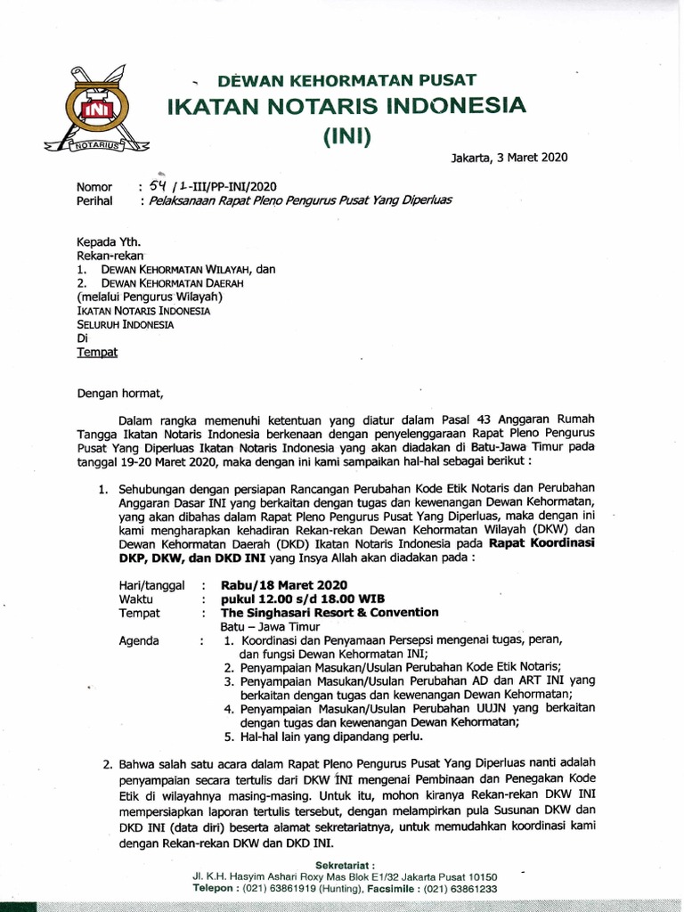 Surat DKP-INI Pelaksanaan RP3YD - DKW DKD - NEW | PDF