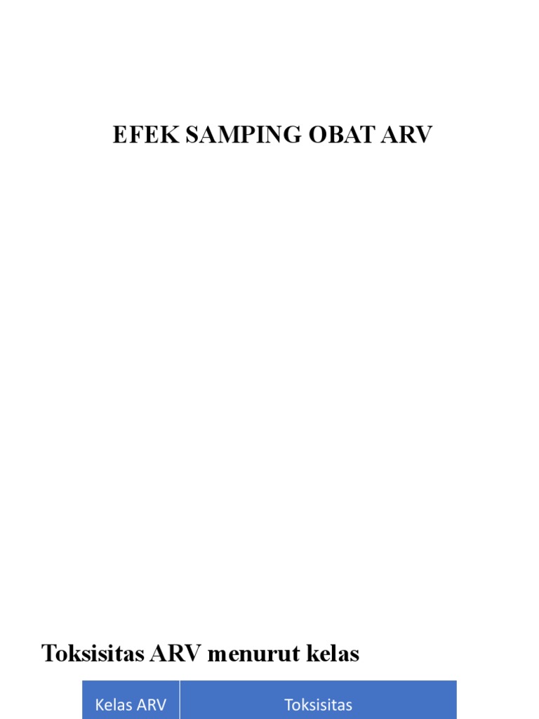 Efek Samping Obat Arv | PDF