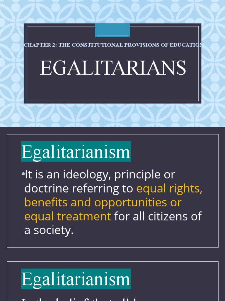 Egalitarian S | PDF | Egalitarianism | Curriculum